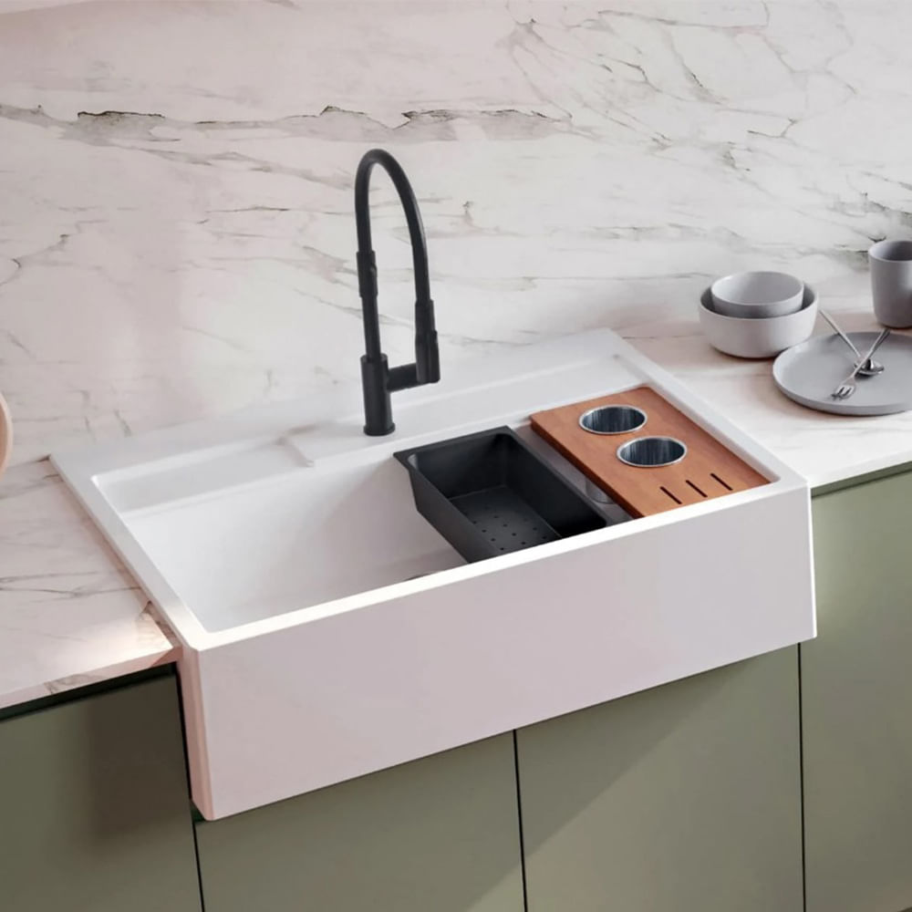 Lavaplatos Co-Granite Dione 90Cm Blanco Cohelum 000000000135054614