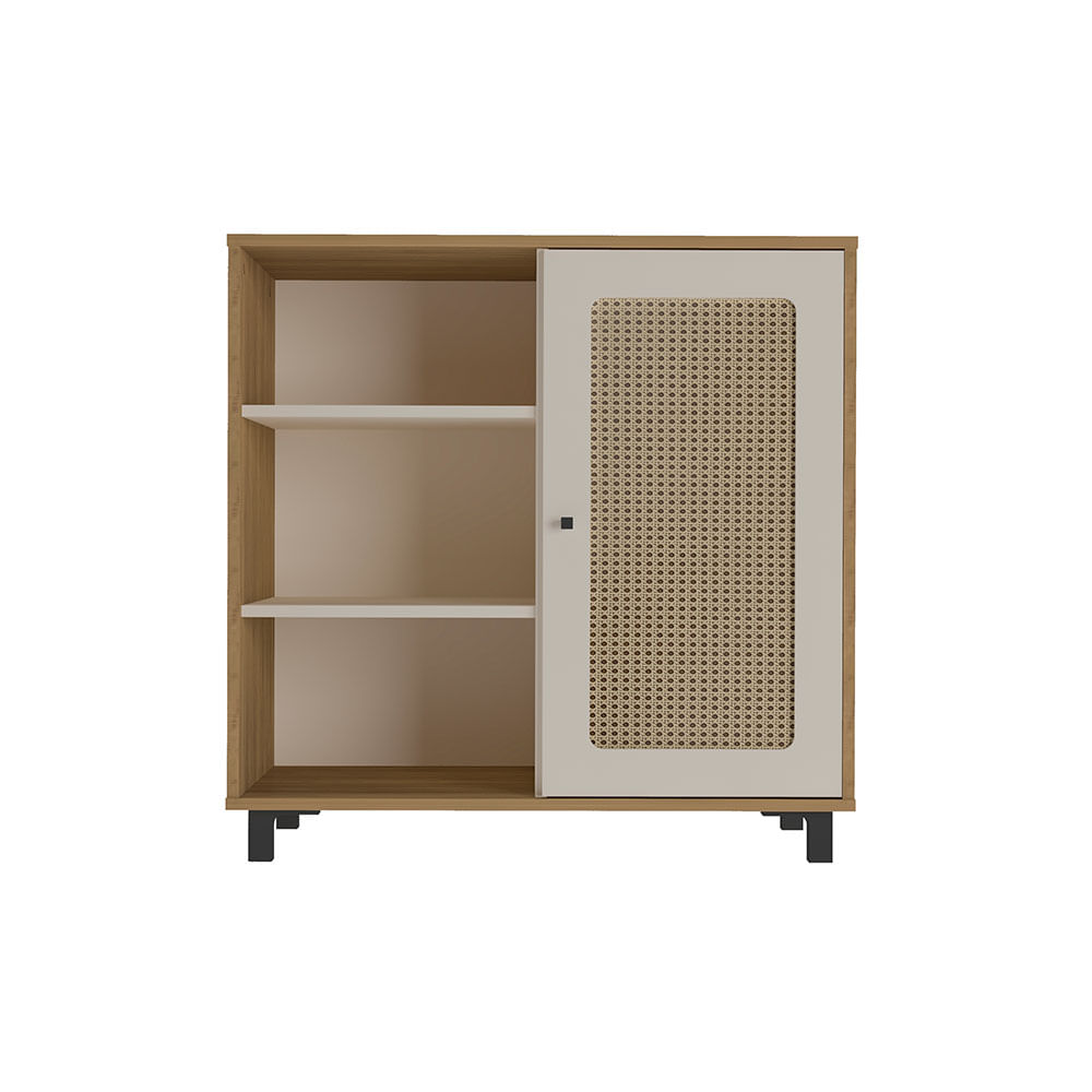 Armario Bife Comoda Sala Charlotte Color Roble Y Off White ...