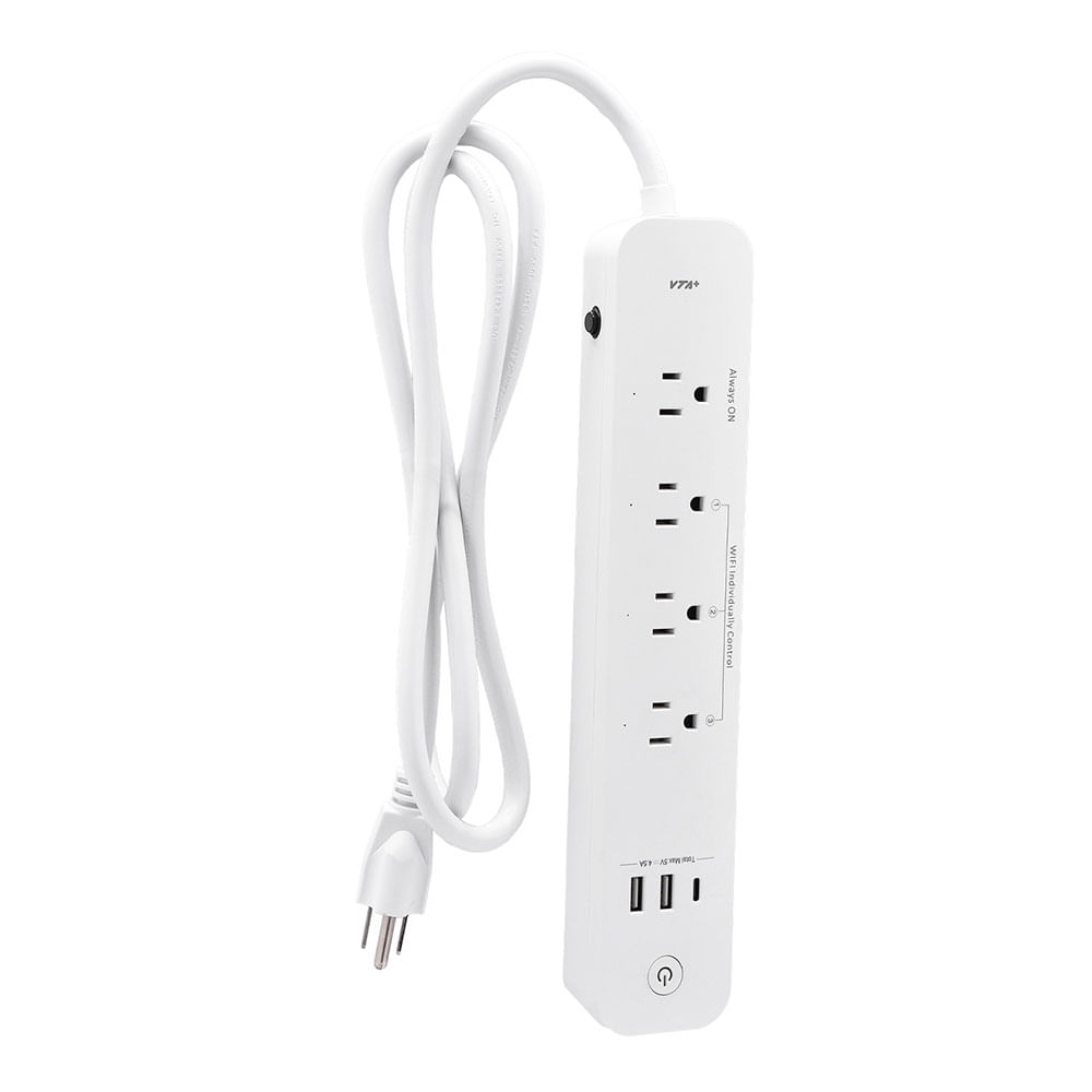Multitoma de 4 Salidas + 2 USB + Tipo C VTA+ Smart Home Blanco ...