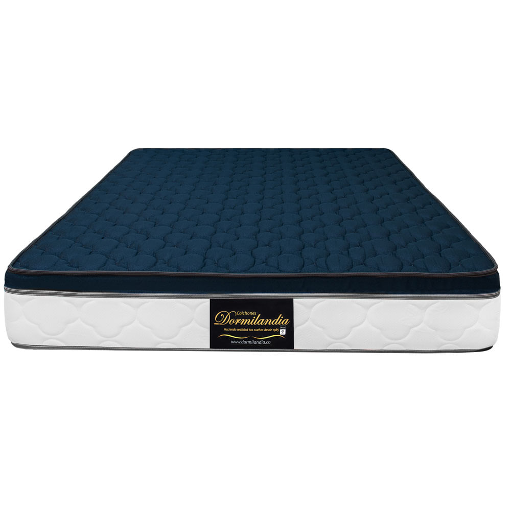 Colchón Sencillo Resortado Dublín Azul 100 cm x 190 cm 000000000135054679